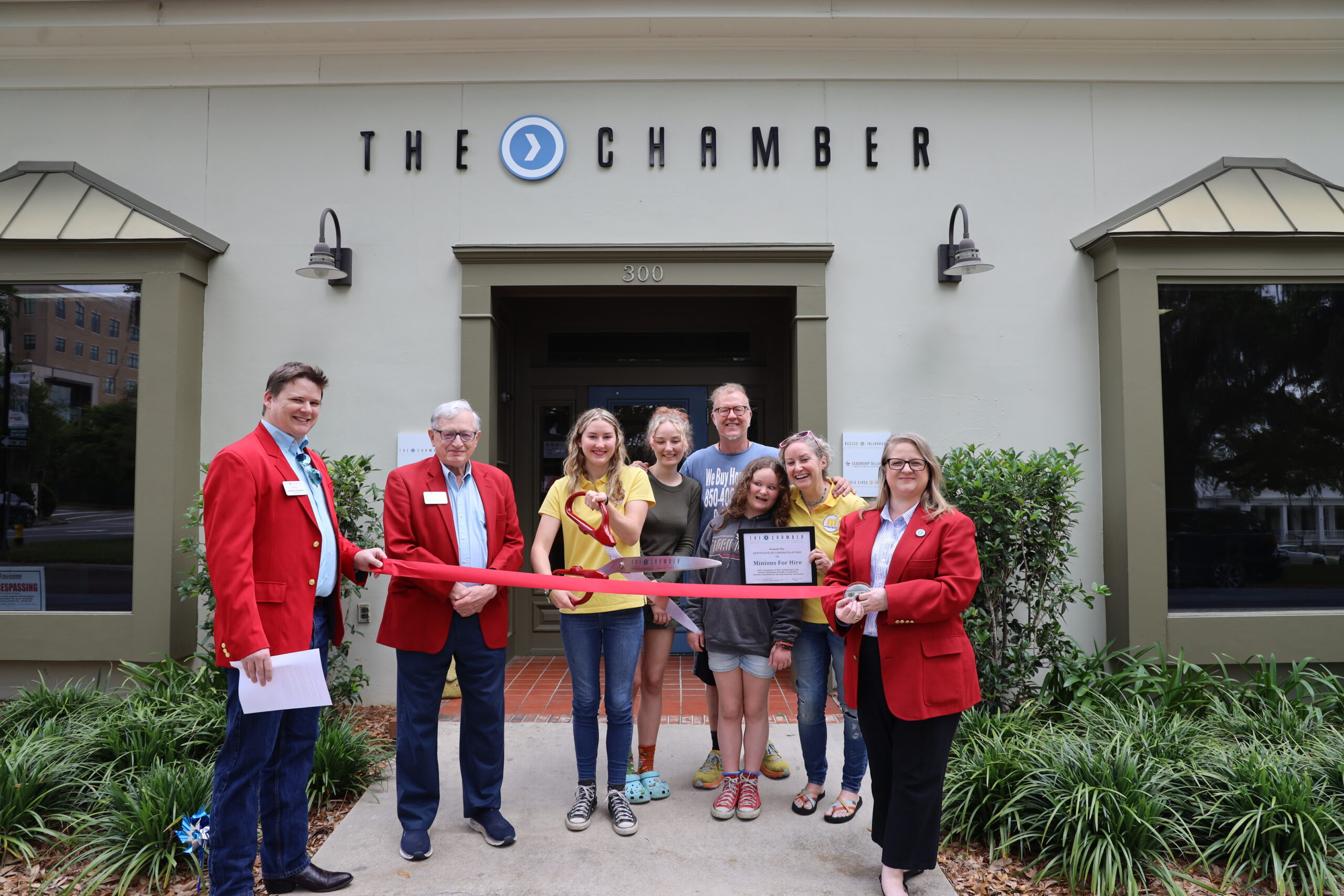 Ribbon Cutting – Minions for Hire - Greater Tallahassee Chamber of Commerce